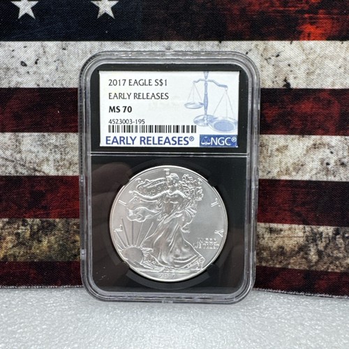 2017 American Silver Eagle 1oz - NGC MS70 Early Releases Black Core Holder#193 | eBay