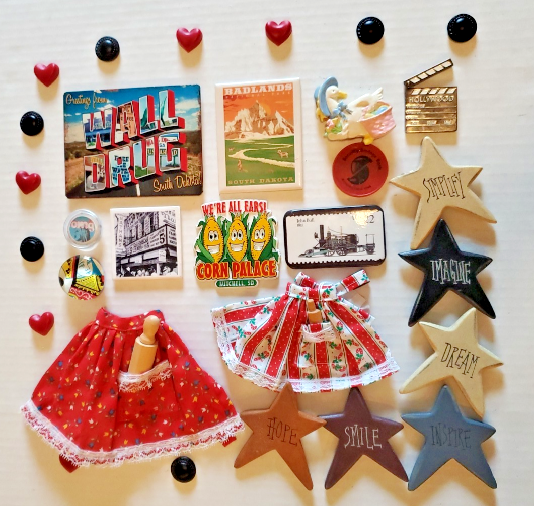 Cool Refrigerator Magnets ~ Travel, Vintage, Handmade ~ Lot of 18+ | eBay