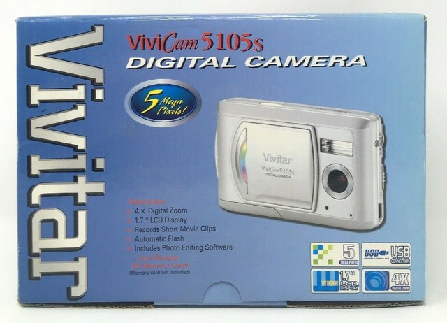 Vivitar ViviCam 5105s 5.0 MP Digital Camera - Silver for sale online | eBay