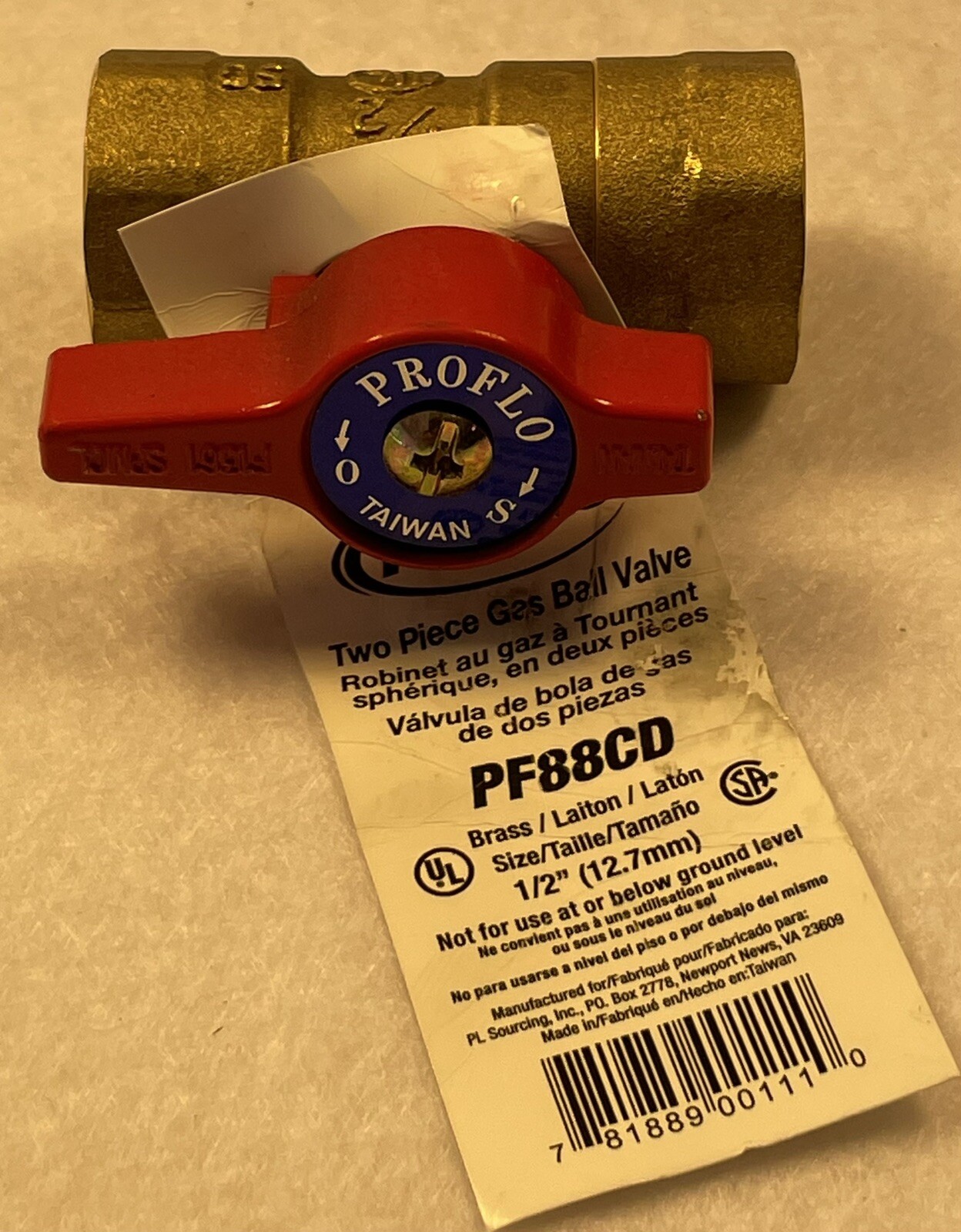 Proflo PF88CD Two Piece Gas Ball Valve 1/2" | eBay