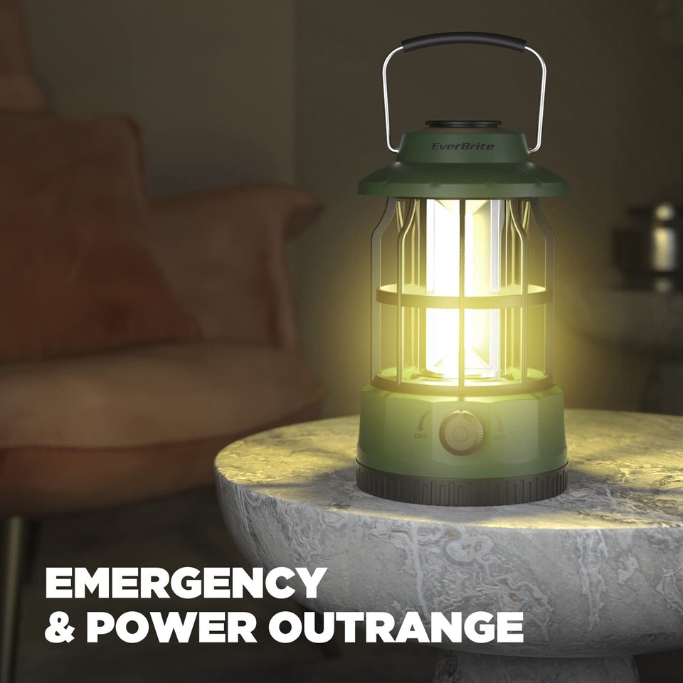 EverBrite LED Camping Lantern USB C Rechargeable Lantern Stepless ...