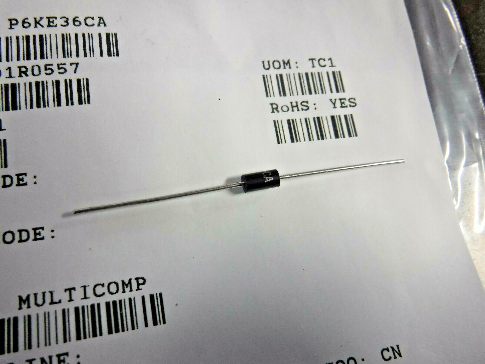 MULTICOMP P6KE36CA TVS Diode, P6KE Series, Bidirectional (T) | eBay