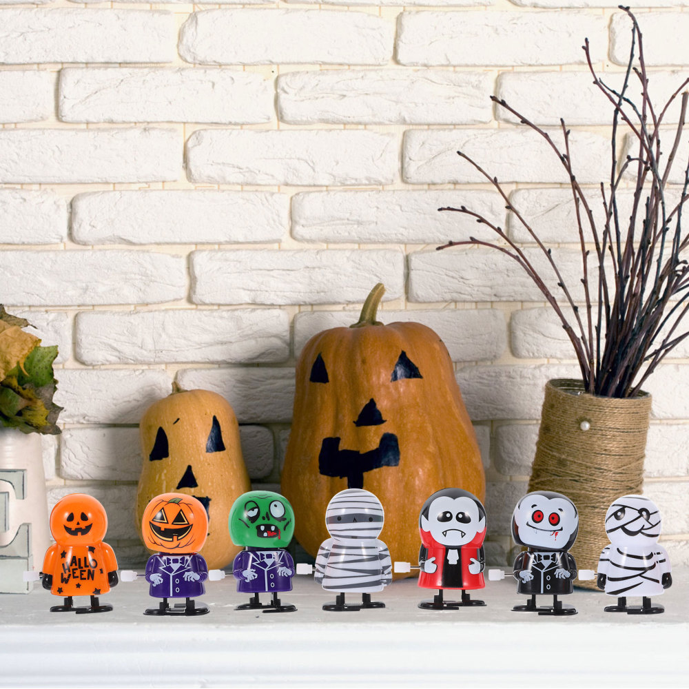 7pcs Halloween Trick Props Wind up Toys Novelty Simulated Scary Doll ...