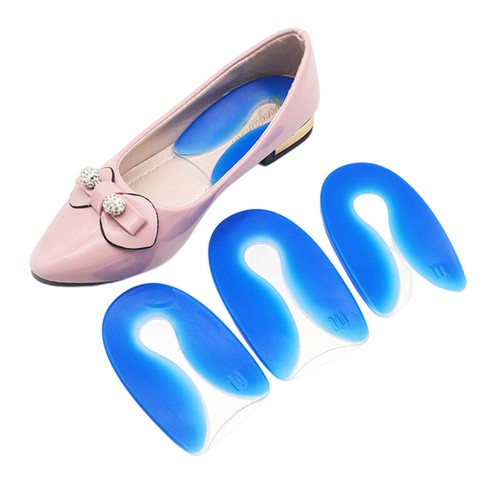 Silicone Gel Insoles Heel Cushion Soles Relieve Foot Pain Plantar ...