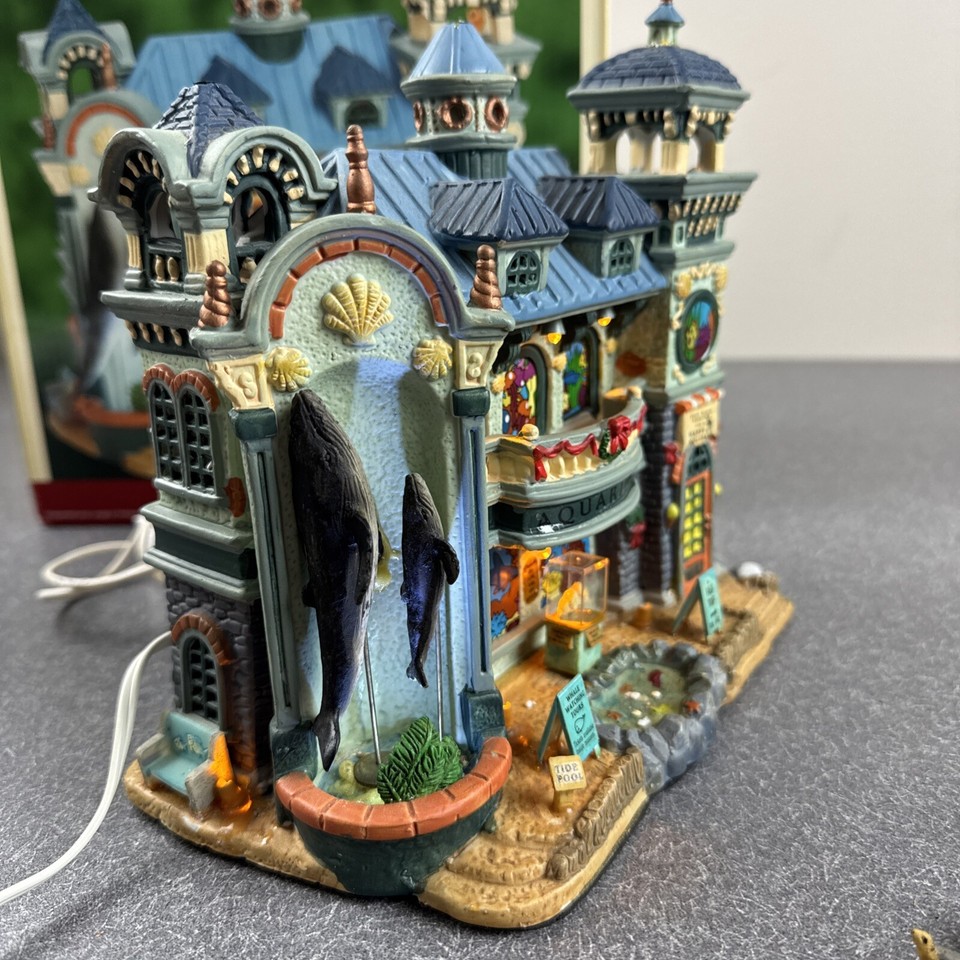 LEMAX SHELL BEACH AQUARIUM -Holiday Village -lighted - Retired Piece ...