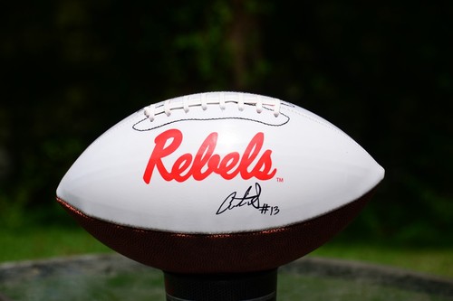2025 AUSTIN SIMMONS SIGNED OLE MISS REBEL LOGO FOOTBALL | eBay
