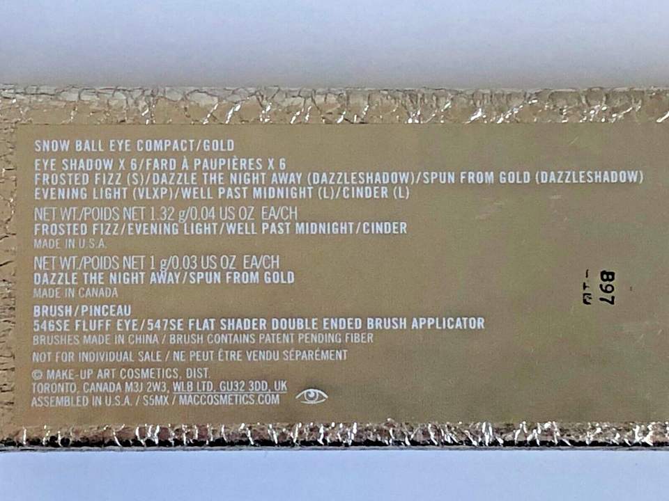 NIB Authentic MAC Snow Ball Eye Compact in GOLD ~ LIMITED EDITION | eBay