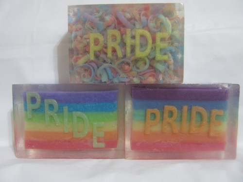 3 Handcrafted PRIDE glycerin soap; scents: Happy Dance/Born to Win/Love Spell | eBay