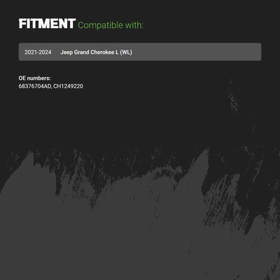 Fender Liner For Jeep Grand Cherokee 2022-2024 Passenger Side Front ...