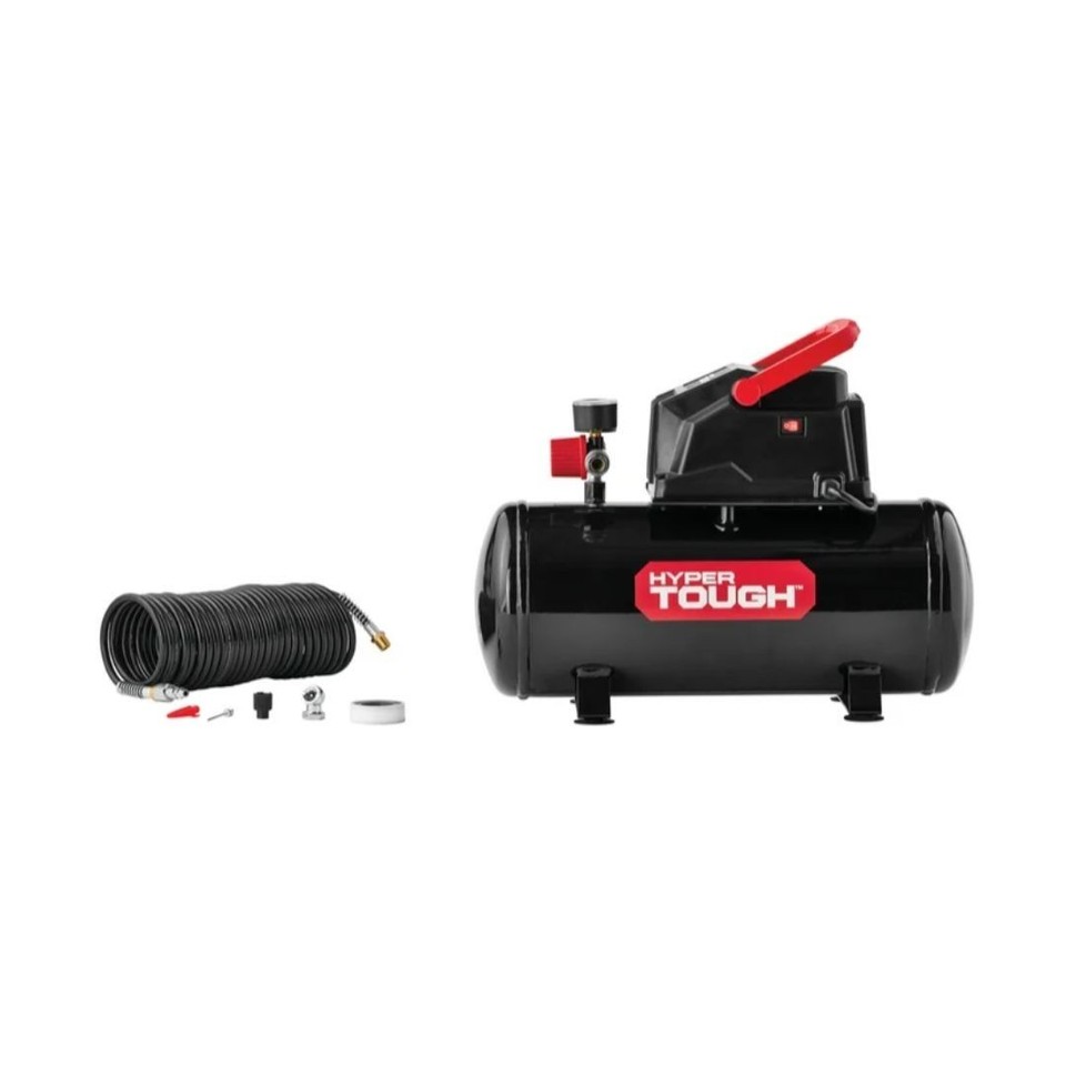 Hyper Tough Black 100 PSI Oil-free Portable Air Compressor 3 gal | eBay