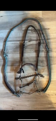 Barrel Racing Bit Metal Nose Reiner Cutter Bridle Reins | eBay
