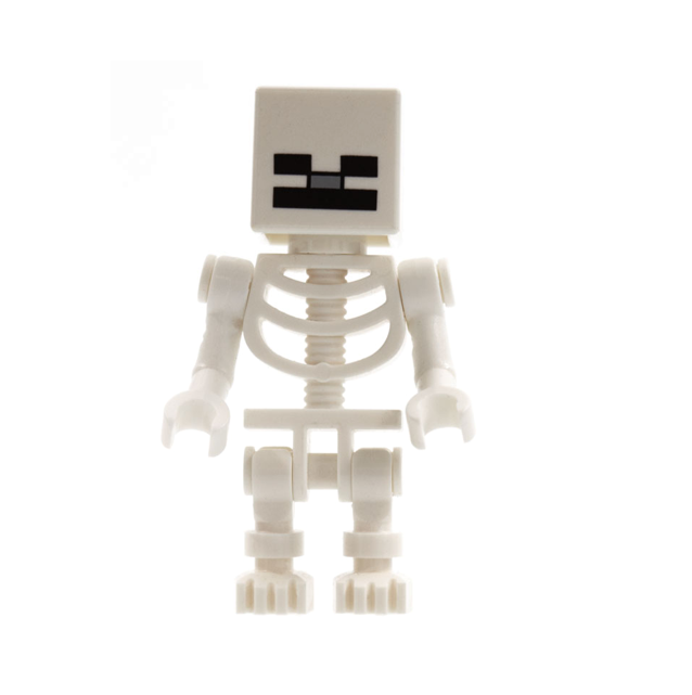 LEGO Minifigure - Skeleton Minecraft Cube Skull - min011- QTY 1 | eBay