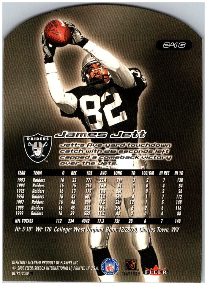 2000 Fleer Ultra #24G James Jett - Gold Medallion FREE SHIPPING! | eBay