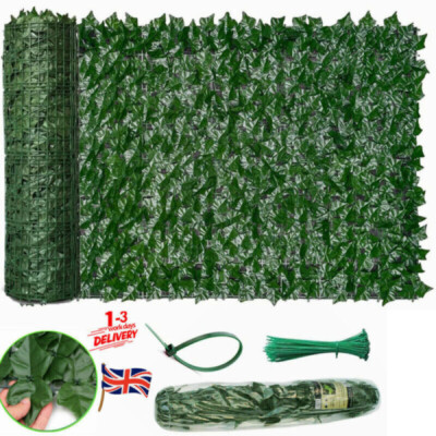 3M-30M Artificial Ivy Leaf Hedge Roll Privacy Fence Screen Wall ...