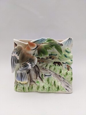 Vintage Waxwing Bird Figural Planter Vase 3D, Made in Japan | eBay