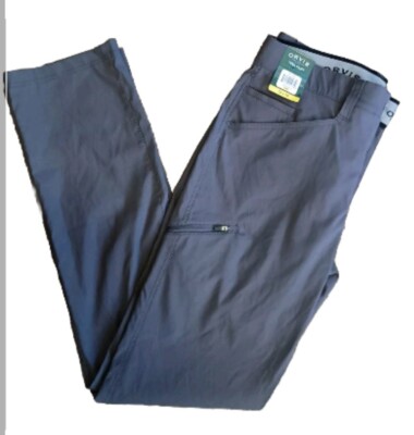 Orvis Pants Mens Gray Trek Pant Stretch Tech Performance Outdoor Nylon ...