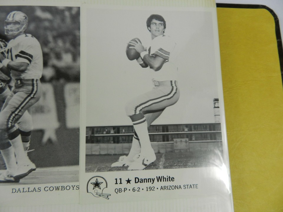 Dallas Cowboys Danny White Autographed 4x6" B&W PHOTO & Arizona Photo ...