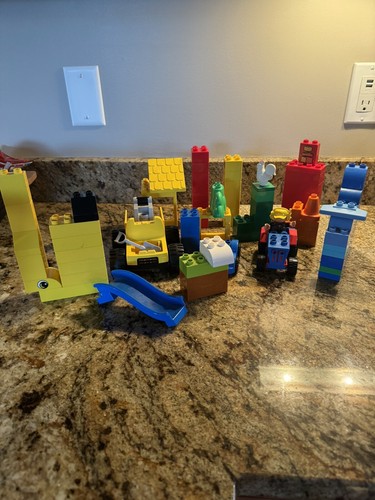 Lego Duplo BLUE GREY FARM TRACTOR VEHICLE Plus 78 Other Duplo Pieces | eBay