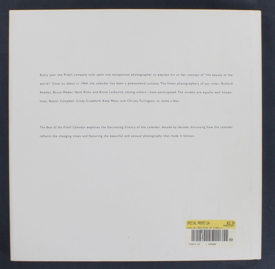 The Best Of The Pirelli Calendar 1964-2000 Laura Laurenzi 2001 Rizzoli ...