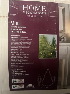 Home Decorators Collection 9 ft Grand Duchess Balsam Christmas Tree ...