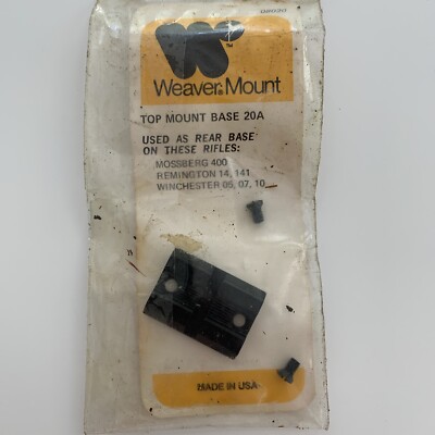 Weaver Mount 20A - Top Mount Rear Base Rail - Mossberg Remington ...