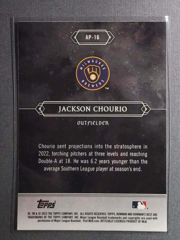 2023 Bowman's Best Jackson Chourio Astral Projections #AP-16 | eBay