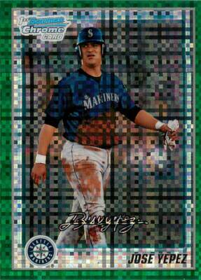 JOSE YEPEZ 2010 Bowman Chrome GREEN XFRACTOR ROOKIE RC #BCP141 Mariners ...