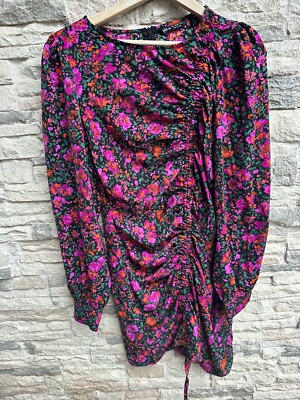 SHEIN Drawstring Knot Allover Floral Print Dress. | eBay