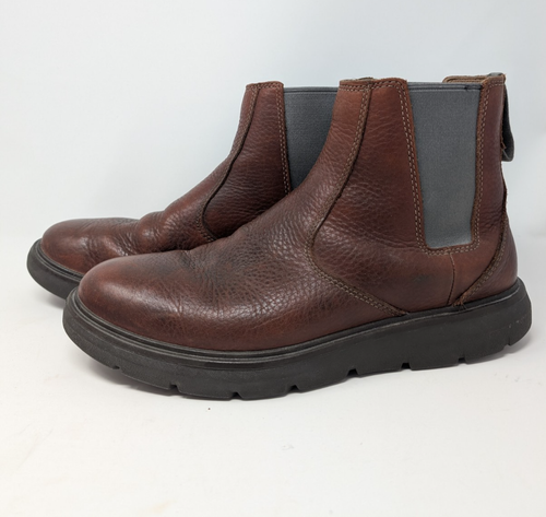 Clarks Unstructured Mens Leather Boots Sz 9.5 Chunky Brown | eBay