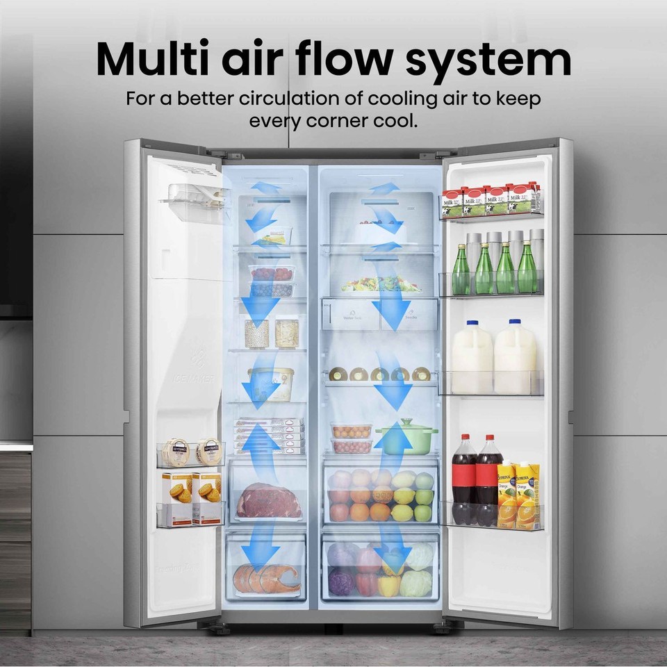 Hisense RS818N4TIE Pureflat Infinite 91cm Frost Free American Fridge ...