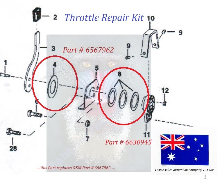 fits Bobcat Throttle Accelerator repair Kit 6567962 6630945 S175 S185 ...