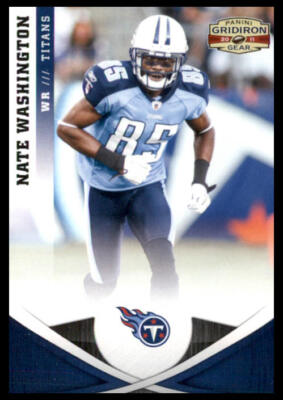 2011 Panini Gridiron Gear #52 Nate Washington Tennessee Titans Football ...