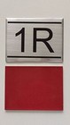 APARTMENT NUMBER SIGN -1R -BRUSHED ALUMINUM (2.25X3)-REF24-1027 | eBay