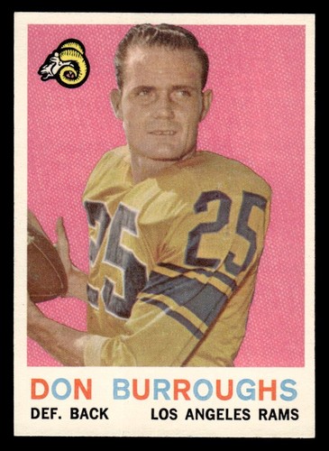 1959 Topps Football #59 Don Burroughs NM/MT *e1 | eBay