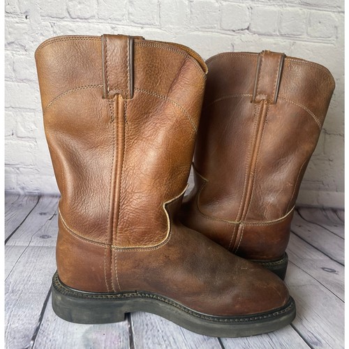 Justin Conductor 10” Work Boots Hazel Leather Mens Size 7 | eBay