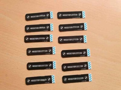 10x vin Stickers Chassis body repro for E23 E24 E28 E30 E34 E36 2121643 ...