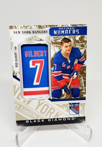 2023-24 Black Diamond - Rangers Retired Number Patches Gold Rod Gilbert ...