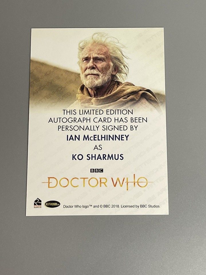 Ian McElhinney Rittenhouse Doctor Who Series 11 & 12 Full Bleed Auto Ko ...