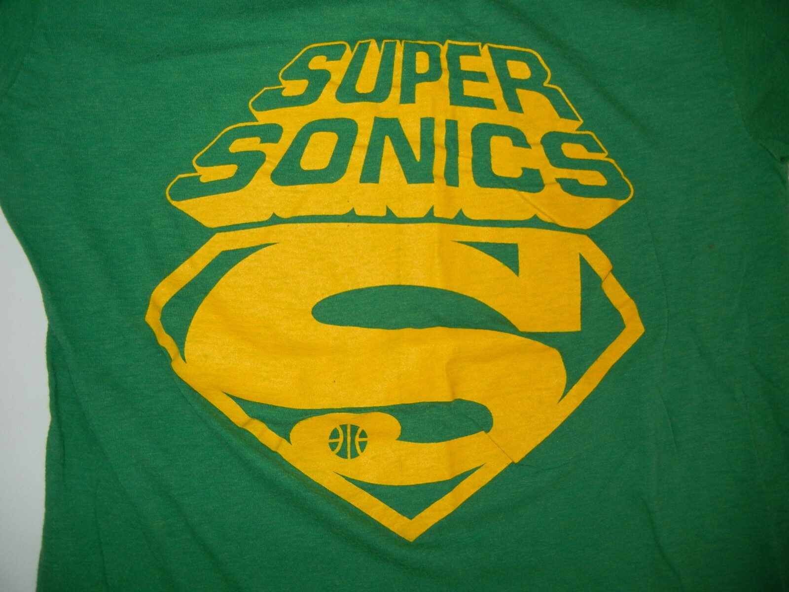 Vtg 70s SEATTLE SUPER SONICS Superman Logo NBA BASKET… - Gem