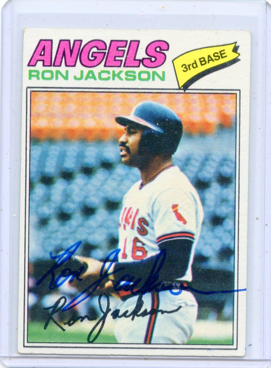 1977 TOPPS #153 RON JACKSON AUTOGRAPH AUTO CALIFORNIA ANGELS 080119 | eBay