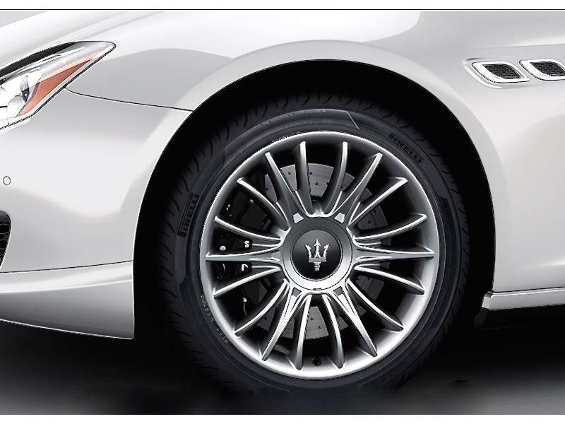 4 x NEW GENUINE MASERATI GHIBLI QP CENTRE CAP WHEEL BADGE LARGE SILVER ...