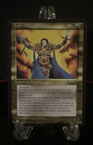 Magic The Gathering Alliances Lim-Dul's Paladin MTG Artist Proof LP AP ...