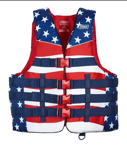 DBX USCG Approved Americana Series Type III PFD Life Vest Adult L/XL ...