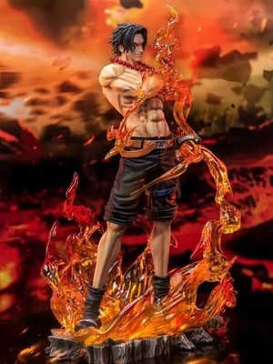 One Piece Portgas D. Ace Fire Fist Ace Full Painted Figure | eBay