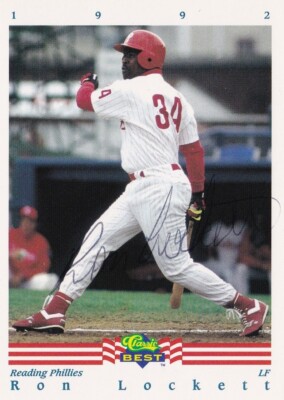 Ron Lockett Signed Autograph 1992 Classic Best Card #232 Reading ...