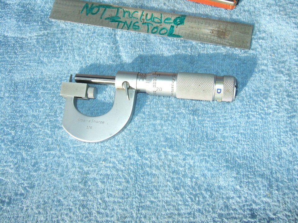 Brown&Sharpe ANVIL OR PIN MICROMETER 0-1 No.176 VINTAGE TOOLMAKER ...