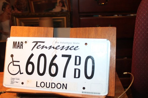 2001 Tennessee License Plate Handicapped 6067DD0 Loudon County | eBay