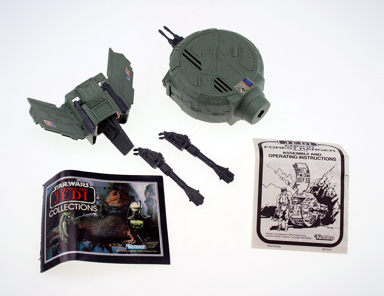 Vintage Star Wars ROTJ Mini-Rig Vehicle Endor Forest Ranger C8 with C7 ...