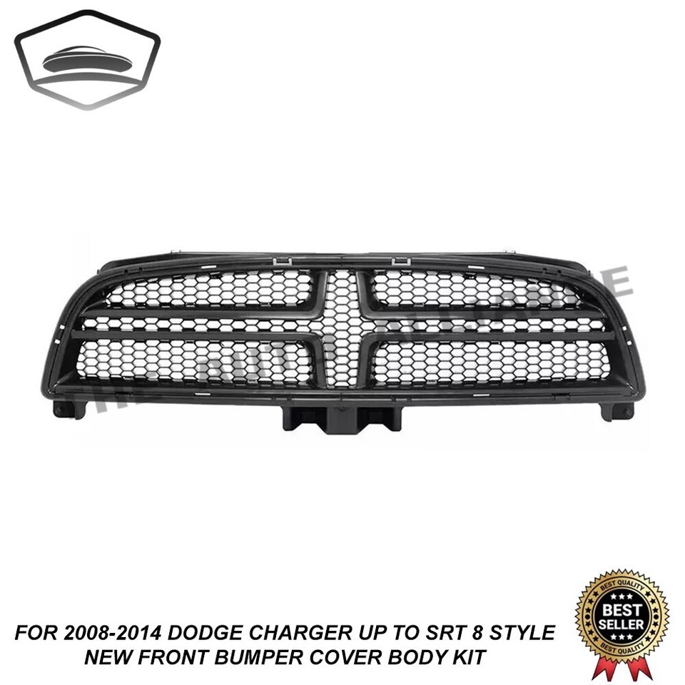 For 2008-2014 Dodge Charger SRT 8 Style Front Bumper Body Kit w/ Grille ...