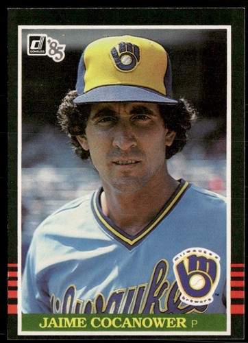 1985 Donruss #455 Jaime Cocanower Rookie Milwaukee Brewers | eBay